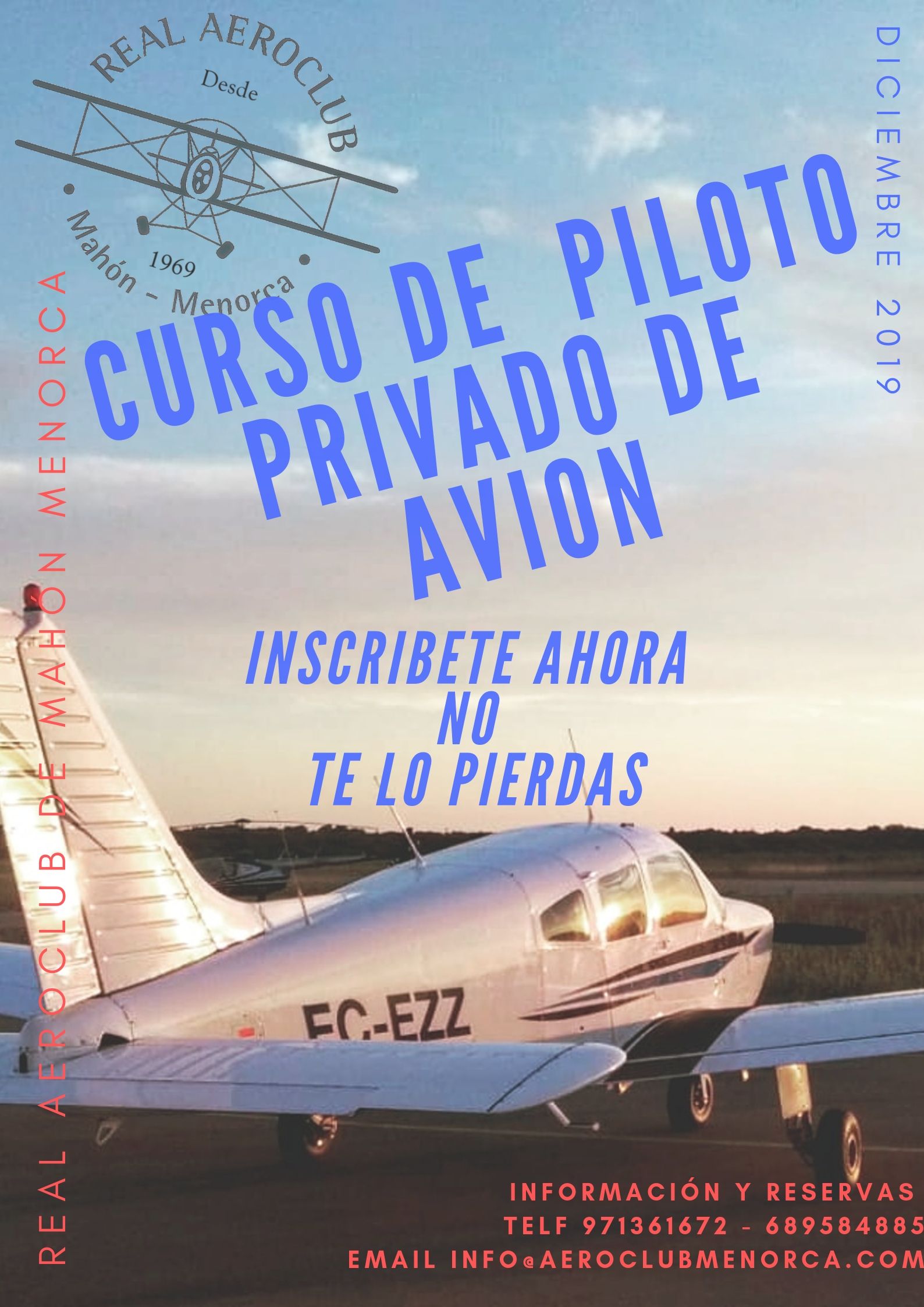 Curso de Piloto Privado de Avión – Real Aeroclub de Mahón Menorca